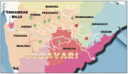 Godavari River System: Origin, Course & Tributaries
