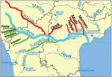 Krishna River System & Tributaries: Origin, Course & Projects