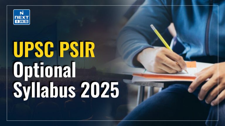UPSC PSIR Optional Syllabus 2025 - Download PDF