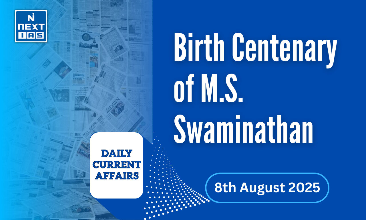 Birth Centenary of M.S. Swaminathan